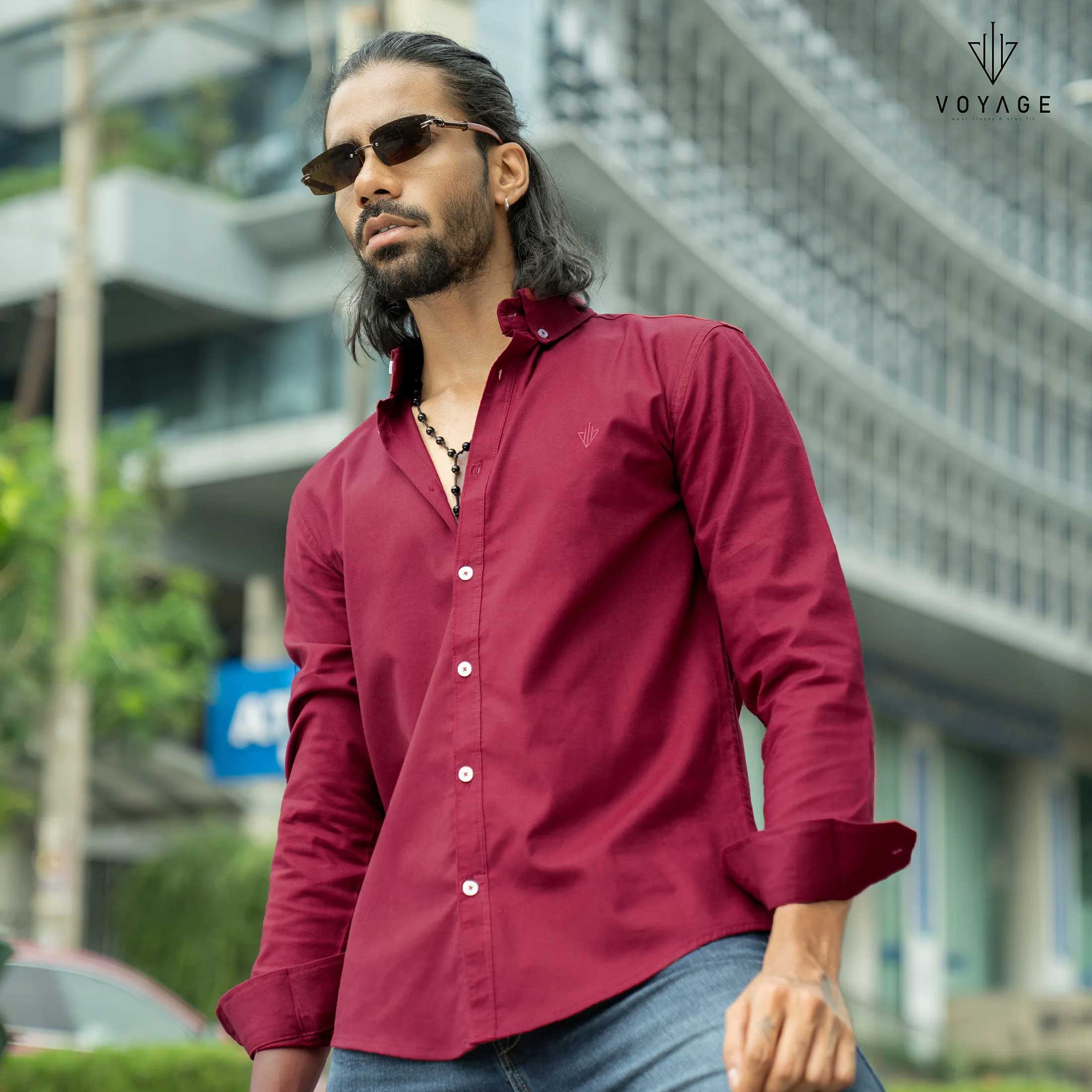 Premium Solid Shirt -Merron